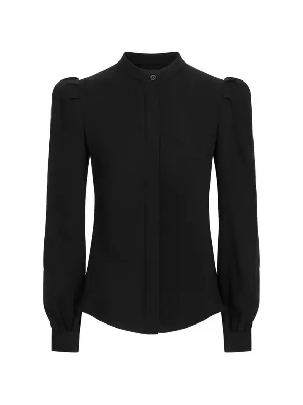 Oscar De La Renta Silk Georgette Blouse - Black