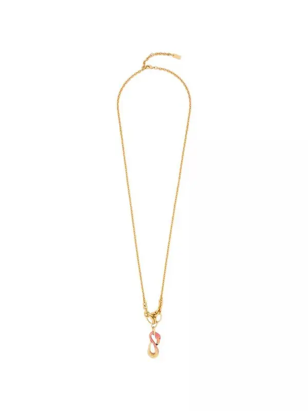 Chloé Flamingo Pendant Necklace - Gold