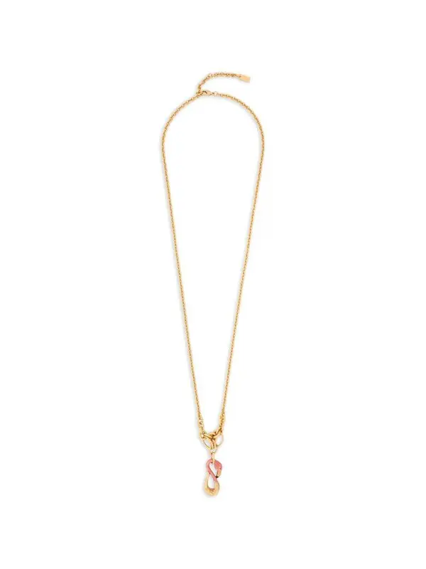 Chloé Flamingo Pendant Necklace - Gold