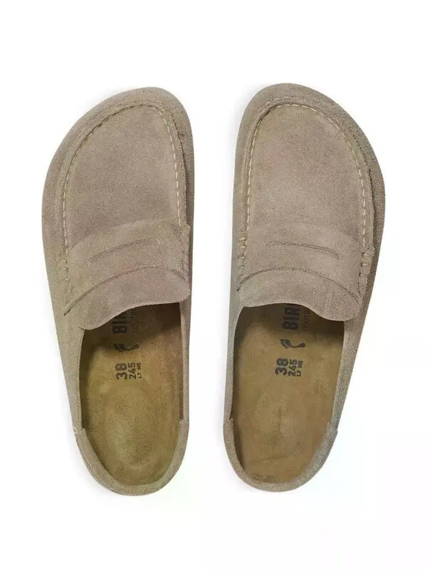 BIRKENSTOCK Naples Suede Loafers - Neutrals