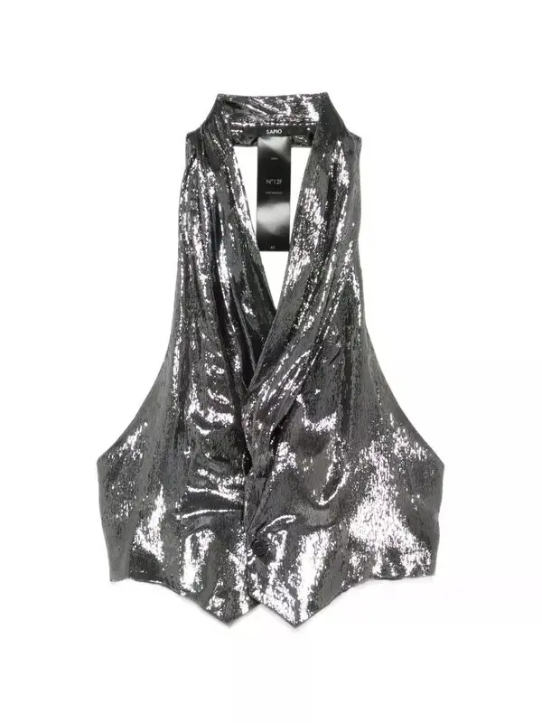 SAPIO Sleeveless Top - Silver