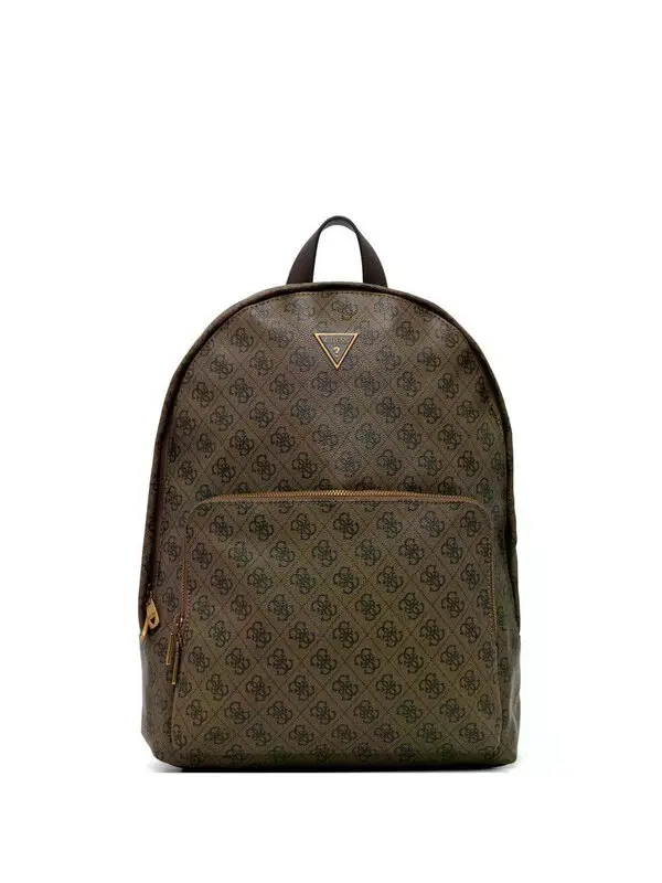 Guess Milano 4g Monogram-print Logo-plaque Backpack - Brown