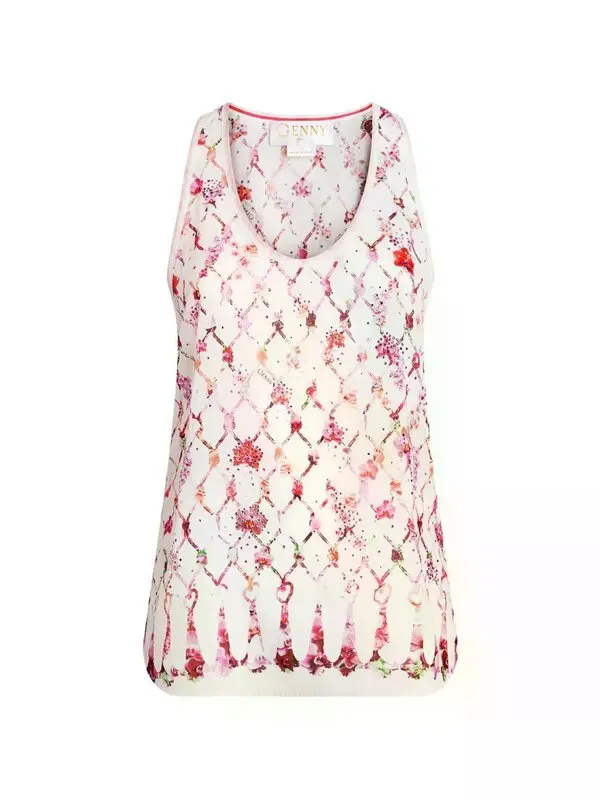 GENNY Floral Print Vest Top - Pink