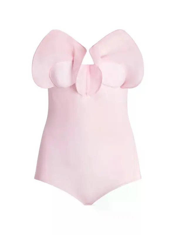 GENNY Strapless Ruffle Bodysuit - Pink