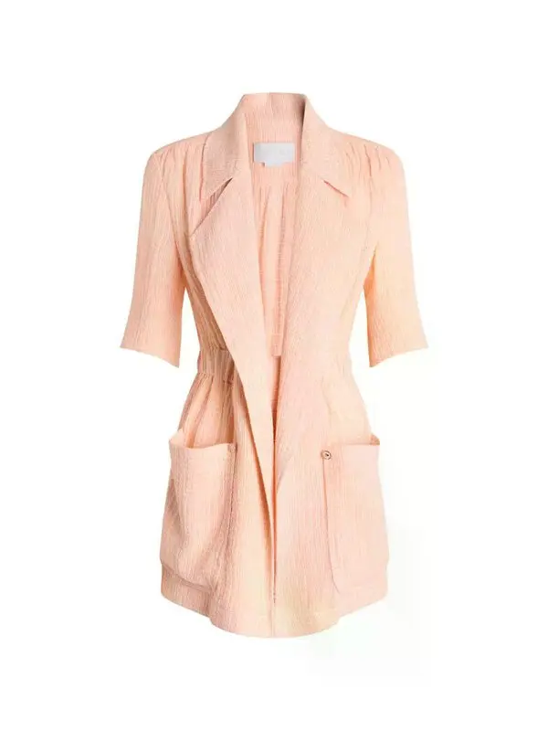 GENNY Belted Jacket With Pockets - Orange