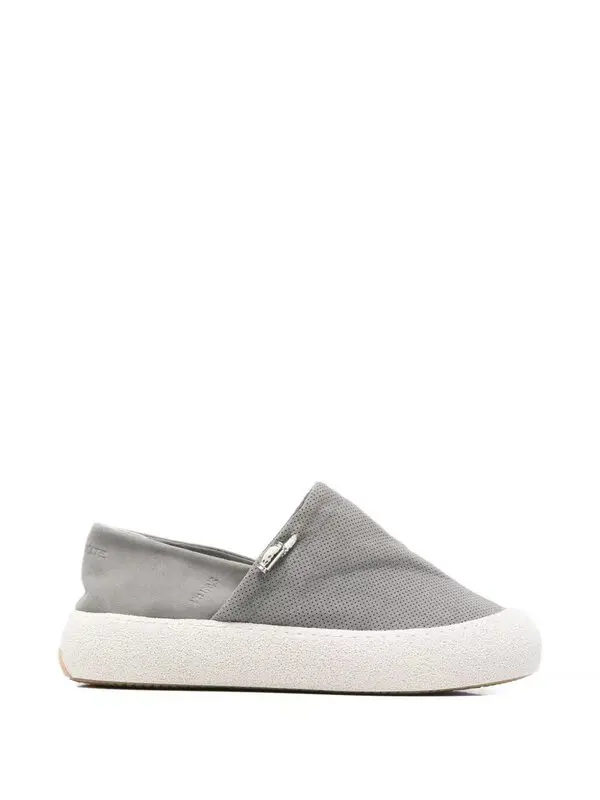 SANTHA Perforated Slip-on Sneakers - Grey