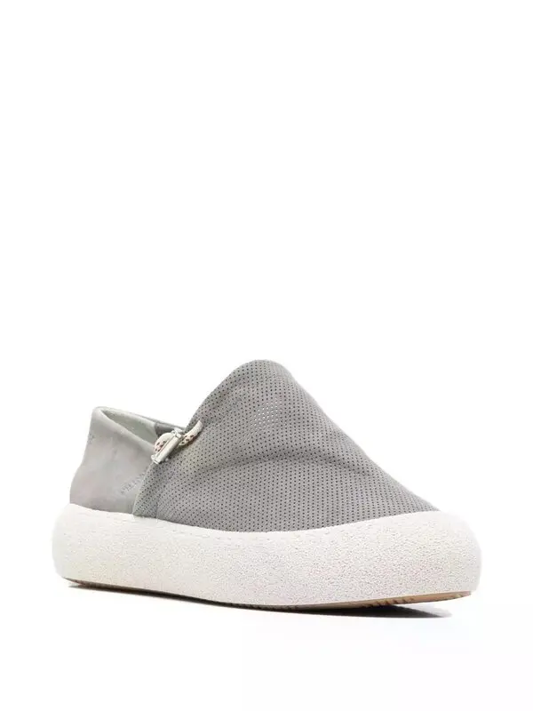 SANTHA Perforated Slip-on Sneakers - Grey