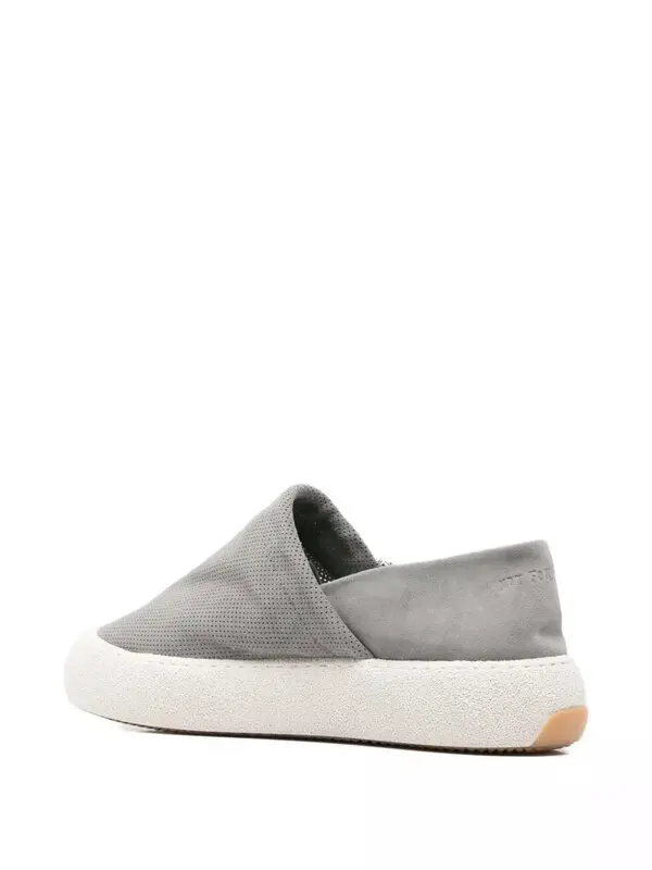 SANTHA Perforated Slip-on Sneakers - Grey