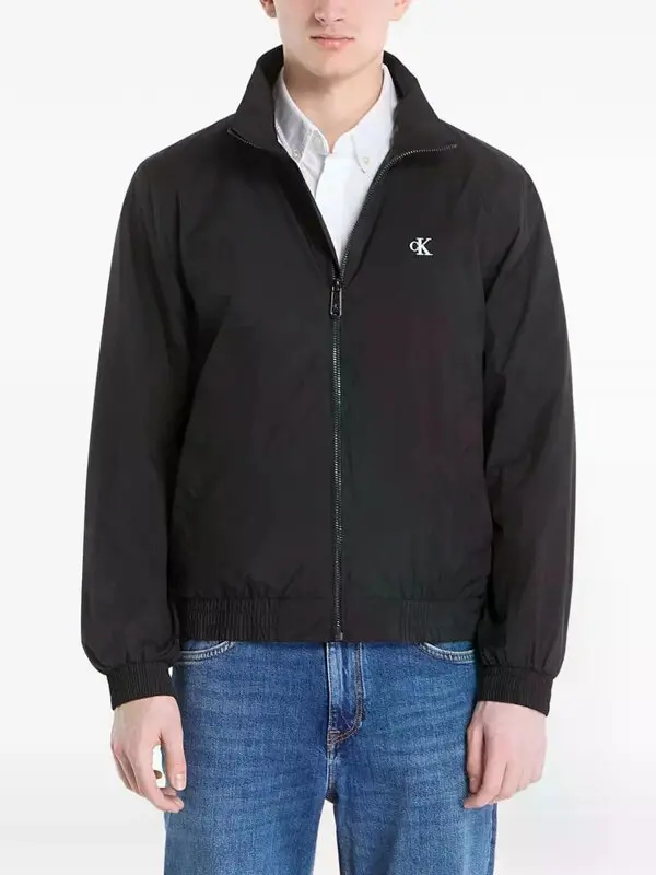 Calvin Klein Technical Logo-print Zip-up Jacket - Black