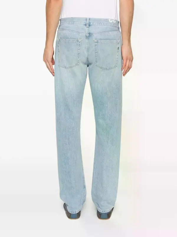 DONDUP Faded Wash Straight-leg Jeans - Blue