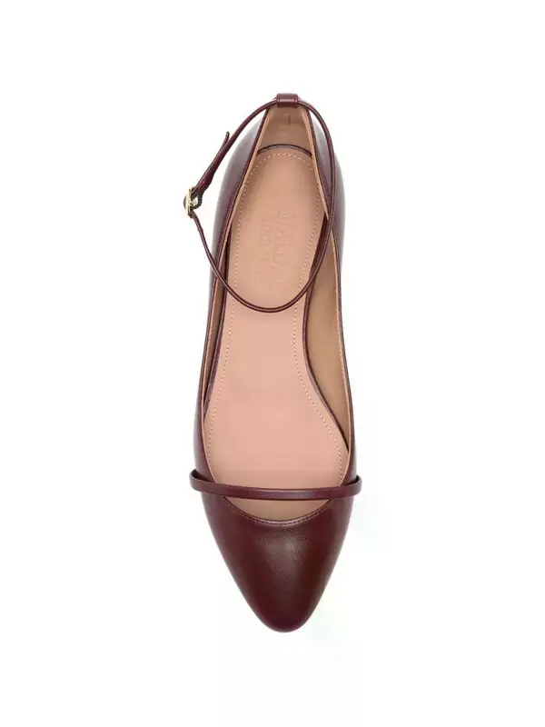 MALONE SOULIERS Mary Ankle-strap Ballet Flats - Red