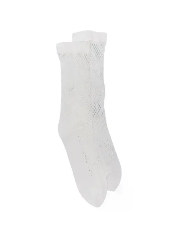 Comme Des Garçons Fishnet Socks - White