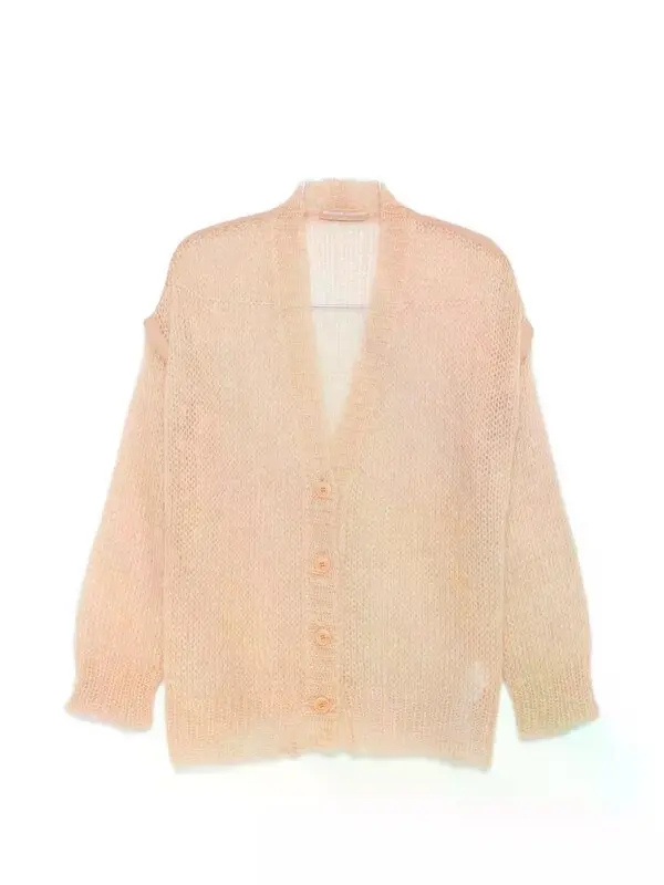 Ermanno Scervino Open-knit V-neck Cardigan - Neutrals