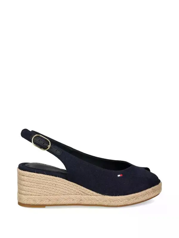 Tommy Hilfiger Slingback Wedge Espadrilles - Blue