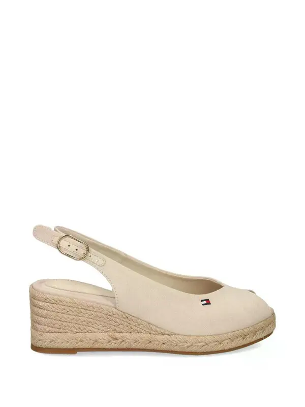 Tommy Hilfiger Peep-toe Wedge Sandals - Neutrals