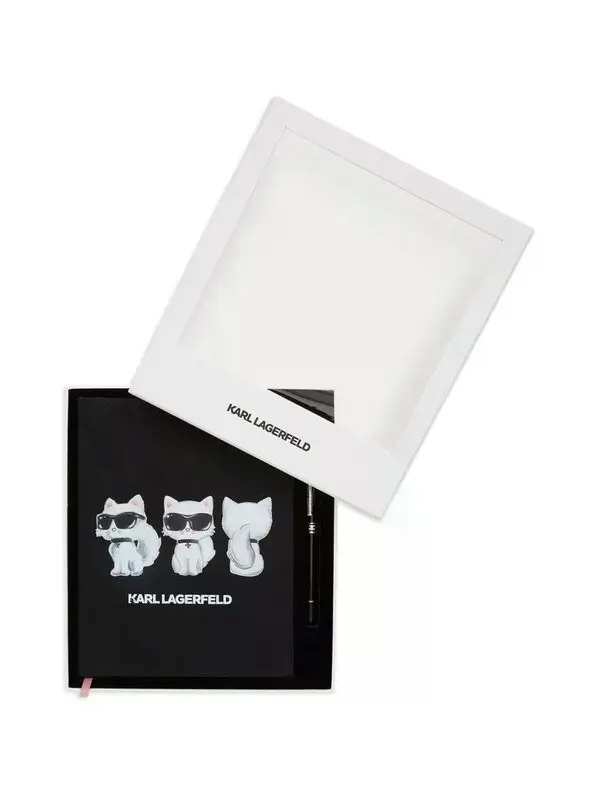 Karl Lagerfeld Ikon Choupette Notebook And Pen Set