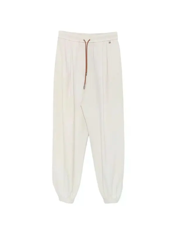 Herno Drawstring Waist Tapered Trousers - Neutrals