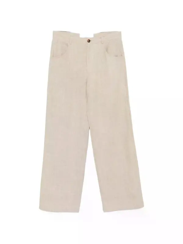 Séfr Arno Wide-leg Trousers - Neutrals