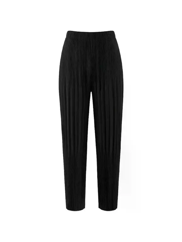 Issey Miyake Plissé-effect Trousers - Black