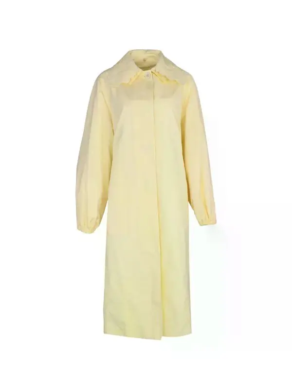 Fabiana Filippi Embroidered-collar Ottoman Trench Coat - Yellow