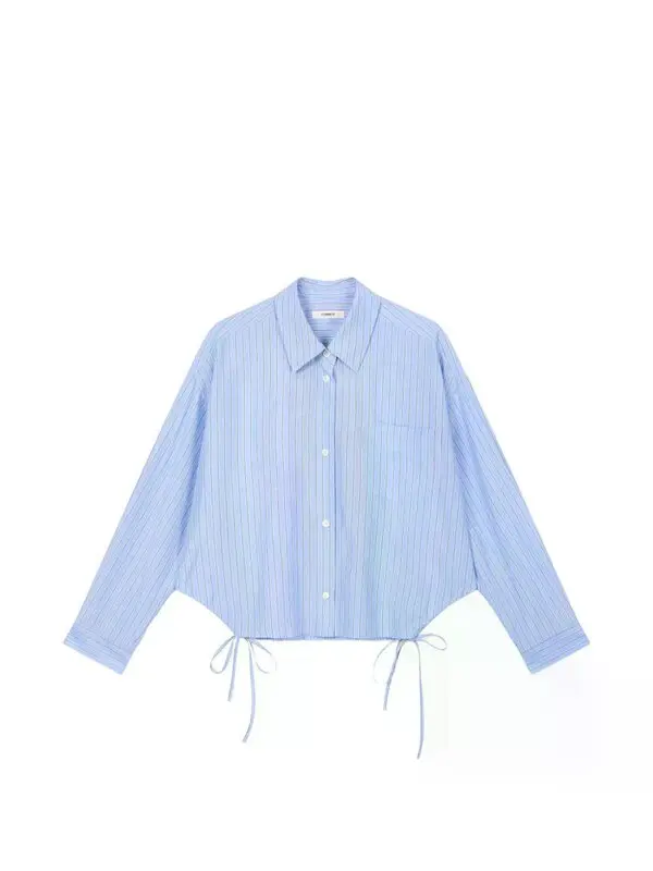 STUDIO TOMBOY Striped Tie-detail Shirt - Blue
