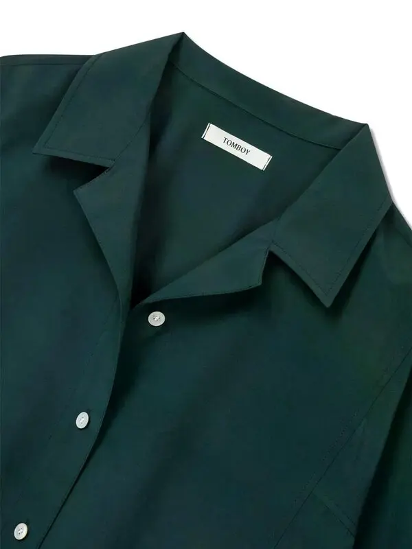 STUDIO TOMBOY Pleated-back Camp-collar Shirt