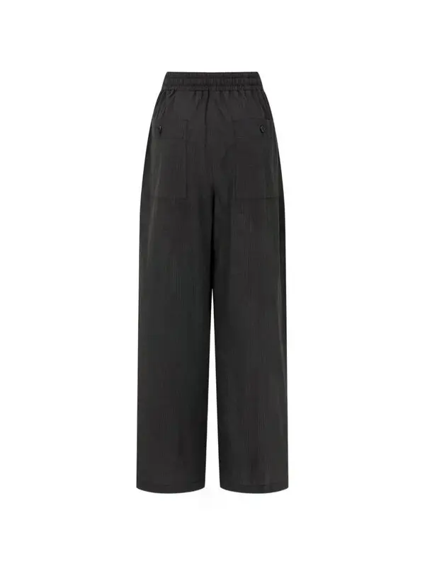 STUDIO TOMBOY Check-pattern Drawstring Trousers - Brown
