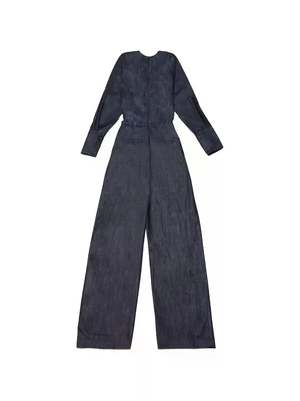 THELATEST Drew V-neck Wide-leg Jumpsuit - Blue