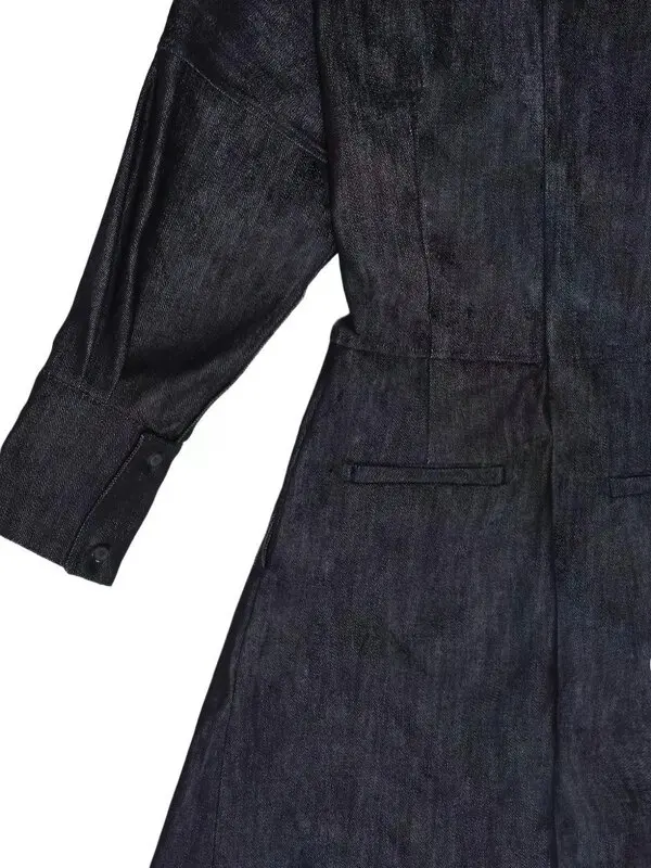 THELATEST Drew V-neck Wide-leg Jumpsuit - Blue