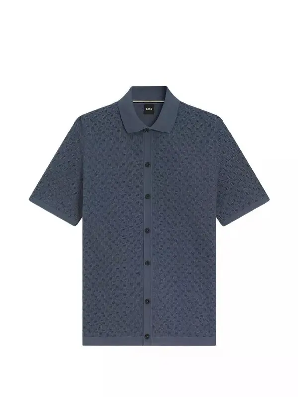 BOSS Regular-fit Shirt In Knitted Cotton