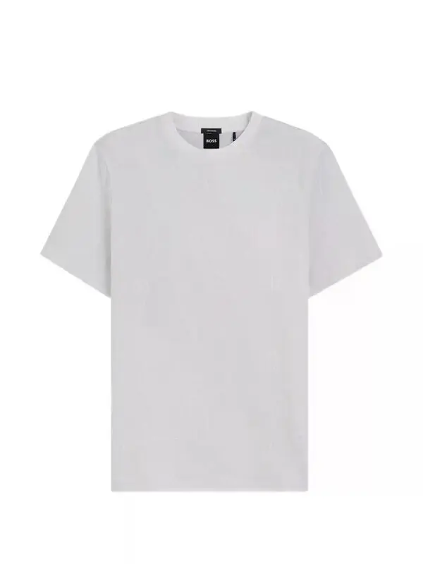 BOSS Floral-jacquard T-shirt - White