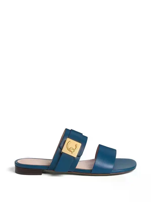 COCCINELLE C-me Lock Double-strap Sandals - Blue