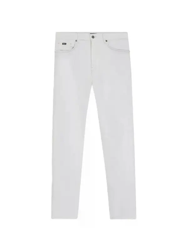BOSS Logo-patch Slim Fit Jeans - White