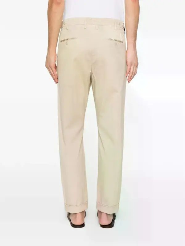 Jacob Cohen Henry Pleated Turn-up Trousers - Neutrals