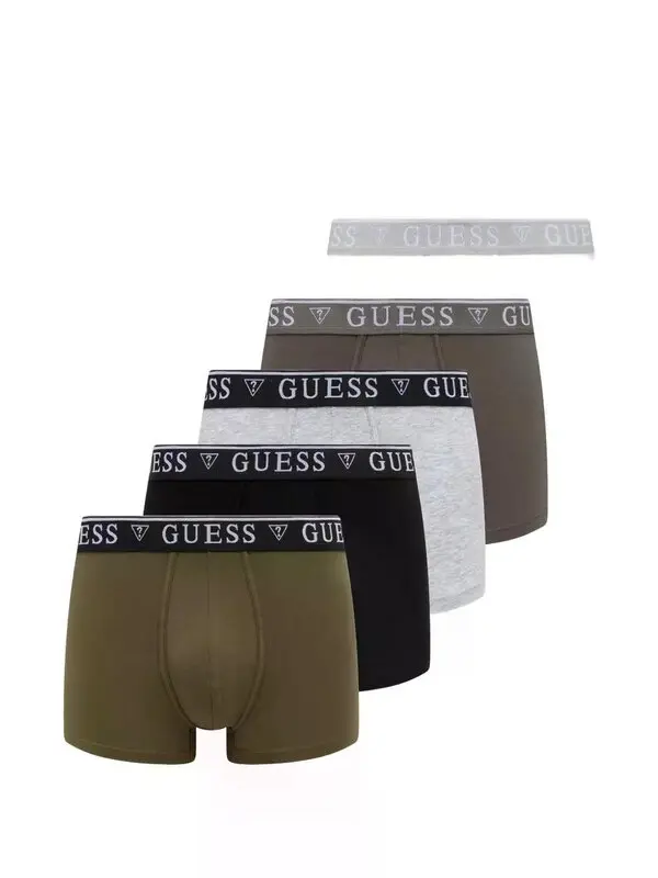 Guess Logo-waistband Trunks - Green