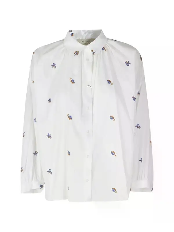 Max Mara Embroidered Cotton Shirt - White