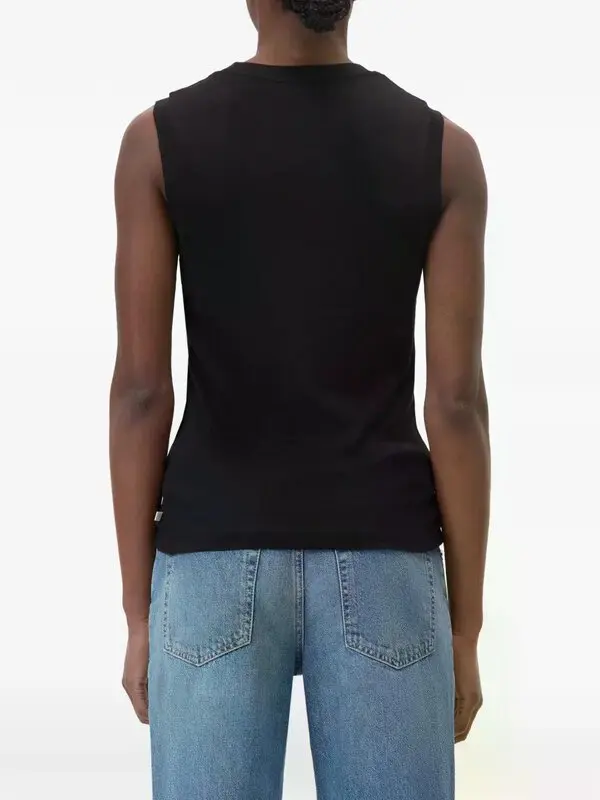 Closed Sleeveless Top - Black