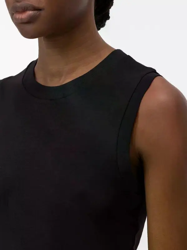 Closed Sleeveless Top - Black
