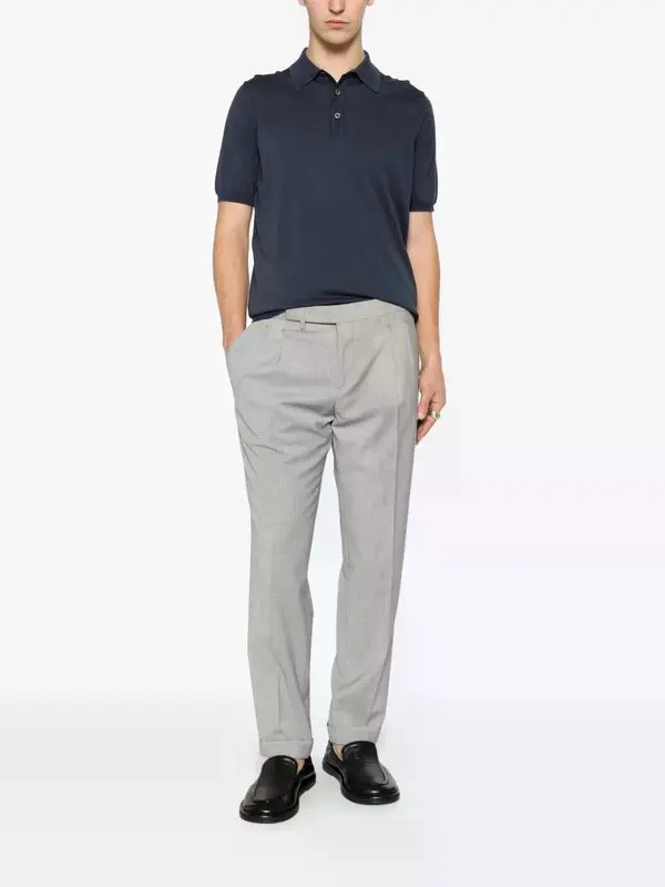 BRIGLIA 1949 Pleated Side-adjuster Trousers - Grey