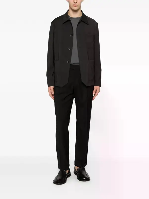 BRIGLIA 1949 Pleated Buckled-waist Trousers - Black
