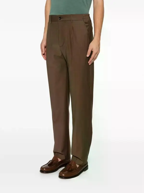 HOSIO Pleated Straight-leg Trousers