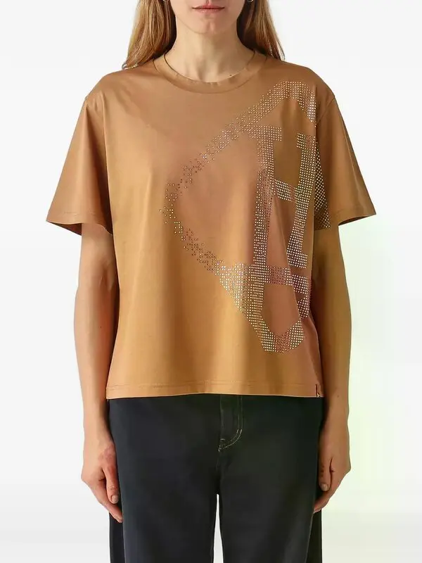 Herno Rhinestone-embellished T-shirt - Neutrals