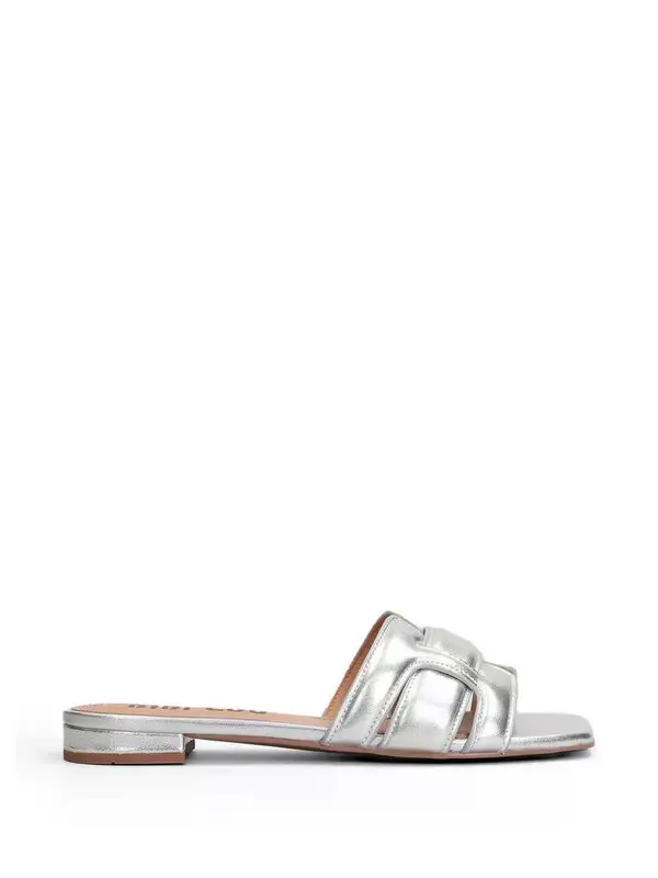 BIBI LOU Holly Interwoven-strap Flat Sandals - Silver