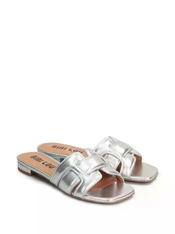 BIBI LOU Holly Interwoven-strap Flat Sandals - Silver
