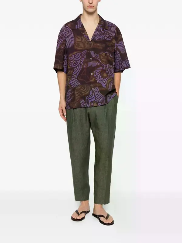 BRIGLIA 1949 Linen Trousers - Green
