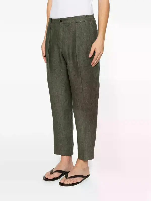 BRIGLIA 1949 Linen Trousers - Green