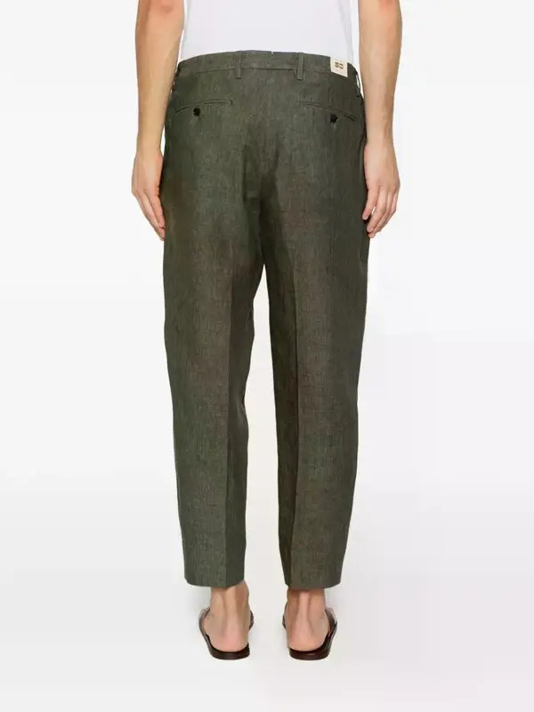BRIGLIA 1949 Linen Trousers - Green