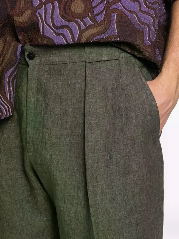 BRIGLIA 1949 Linen Trousers - Green