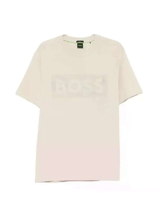 BOSS Logo-print Short-sleeve T-shirt - Neutrals