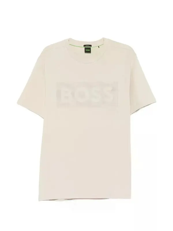 BOSS Logo-print Short-sleeve T-shirt - Neutrals